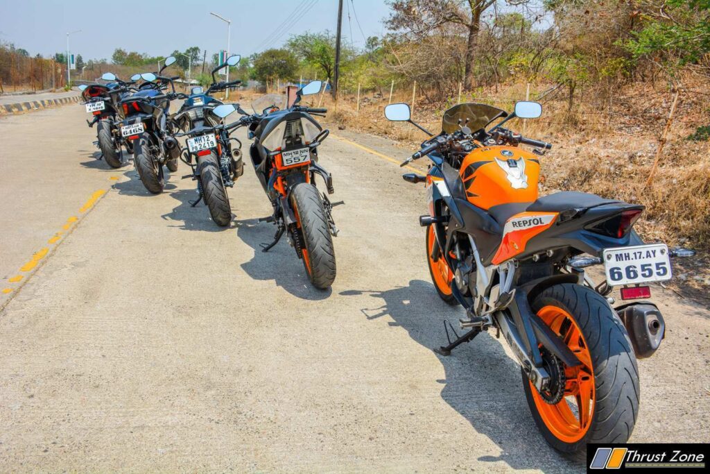 Apache RR310 vs Dominar 400 vs KTM Duke 250 Vs RC200 Vs CBR250R ...