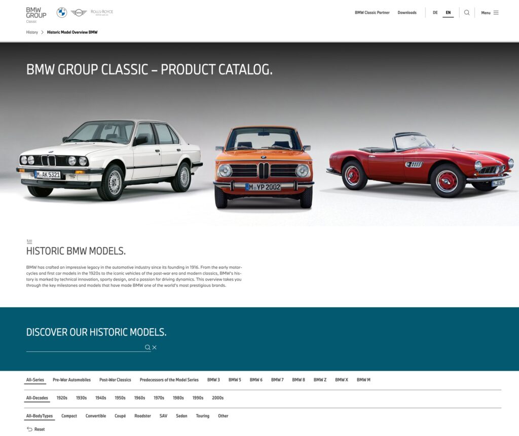 BMW Group Archive Creates Comprehensive Massive Online Product Catalog